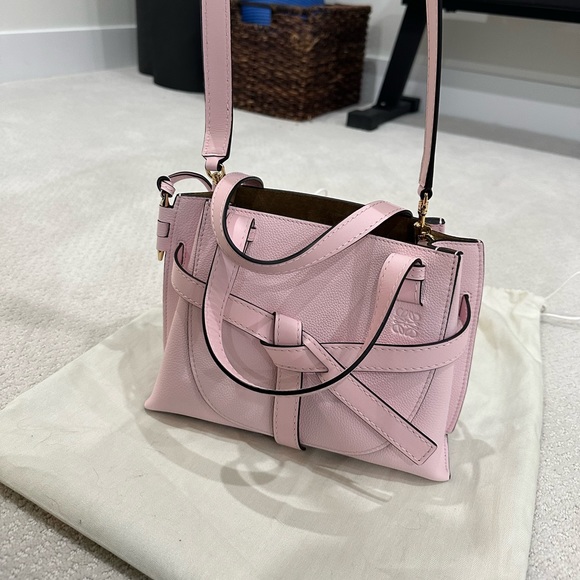 Loewe | Bags | Loewe Mini Gate Leather Tote In Icy Pink | Poshmark